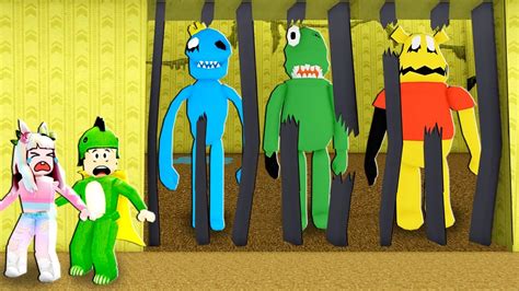 백룸 괴물들이 탈출해요 해골 레인보우 프렌즈 로블록스 도리 수니 Youtube