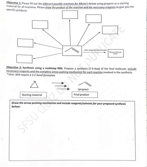 Solved Objective 1 Please Fill Out The Different Possible