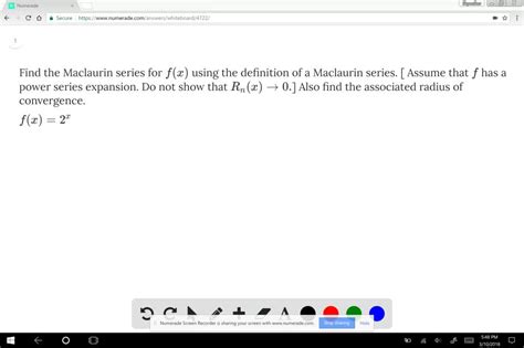Solved Find The Maclaurin Series For F X Using The Definition Of A Maclaurin Series [ Assume