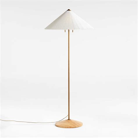 Flores Floor Lamp With Fluted Shade Reviews Crate Barrel