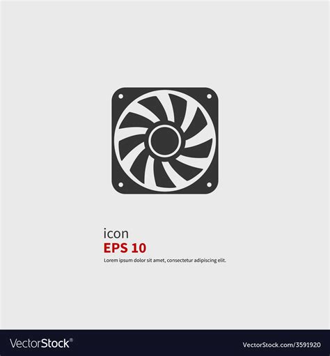 Cpu Fan Icon Royalty Free Vector Image Vectorstock