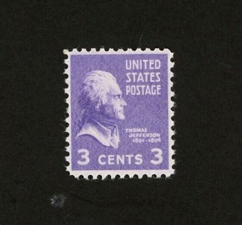 Thomas Jefferson 3 Cent Stamp 1789 1797 Very Rare Vintage Collectable