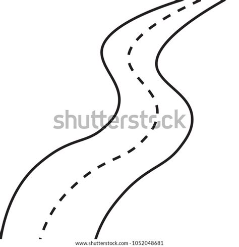 Winding Road Icon Vector Illustration Stock Vector Royalty Free