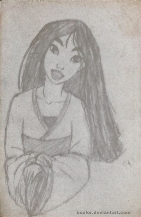 Mulan Sketch By Bealor On DeviantArt
