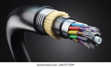 Cable De Fibra óptica Estructura De Ilustración De Stock 2467577299 Shutterstock