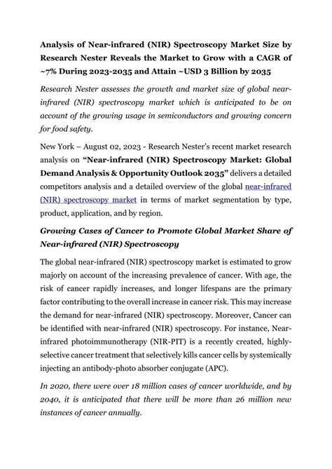 Ppt Pr Nir Spectroscopy Market Powerpoint Presentation Free Download Id12636192