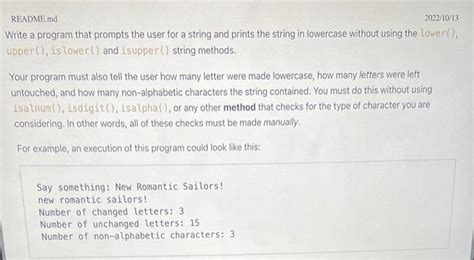 Solved Readmemd Nrite A Program That Prompts The User For A