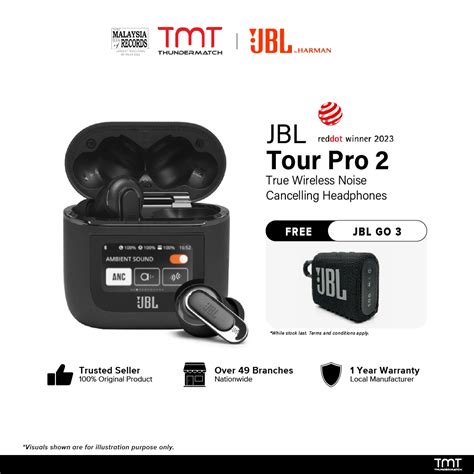 Jbl Tour Pro True Wireless Noise Cancelling Earbuds Shopee Malaysia