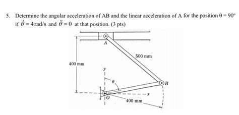 Solved Determine The Angular Acceleration Of AB And The Chegg Com