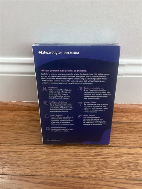 Malwarebytes Premium Security Software 3 User 1 Year License New Retail