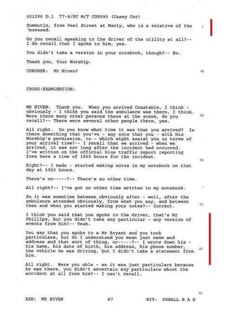 Police Witness Statement