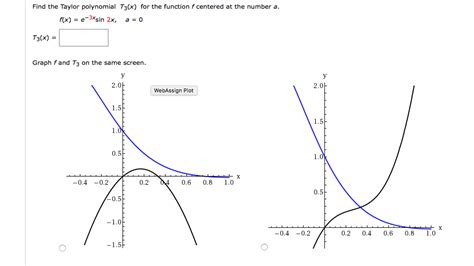 solved find the taylor polynomial t 3 x for the function f