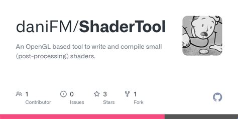 Github Danifm Shadertool An Opengl Based Tool To Write And Compile Small Post Processing