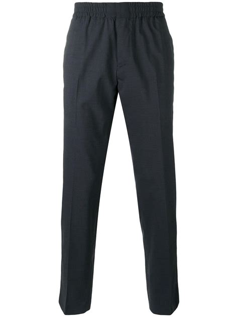 Msgm Elastic Waist Pants Men Cottonspandexelastanevirgin Wool