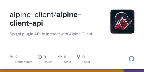 GitHub Alpine Client Alpine Client Api Spigot Plugin API To Interact