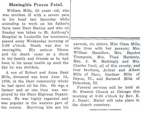 William Jennings Mills 1908 1934 Homenaje De Find A Grave