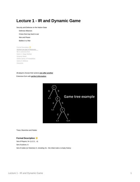 Ir And Dynamic Games Basc0017 Interdisciplinary Game Theory Ucl