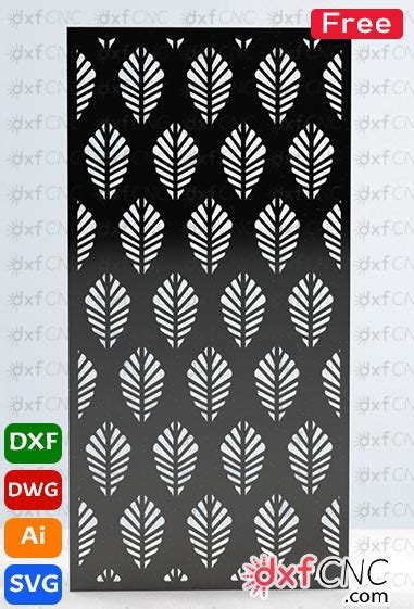Oak Tree Leaf Pattern Design Free Leaves Wall Art Dxf And Svg File