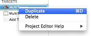 IOS Mobile Development Using Xcode Targets To Reuse The Code