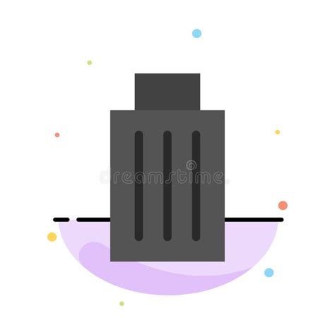 Basket Been Delete Garbage Trash Abstract Flat Color Icon Template Stock Vector