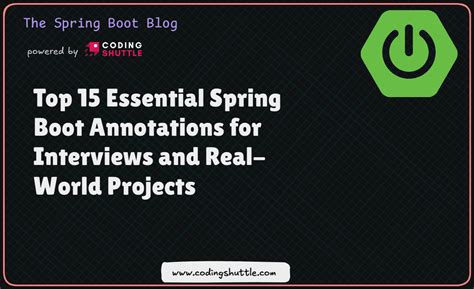 Top 15 Essential Spring Boot Annotations For Interviews And Real World Projects Coding Shuttle