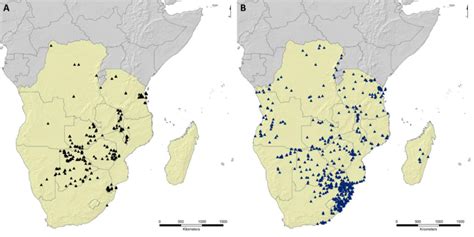 Occurrence Of A Genebank Accessions And B Herbarium Vouchers Of Download Scientific Diagram