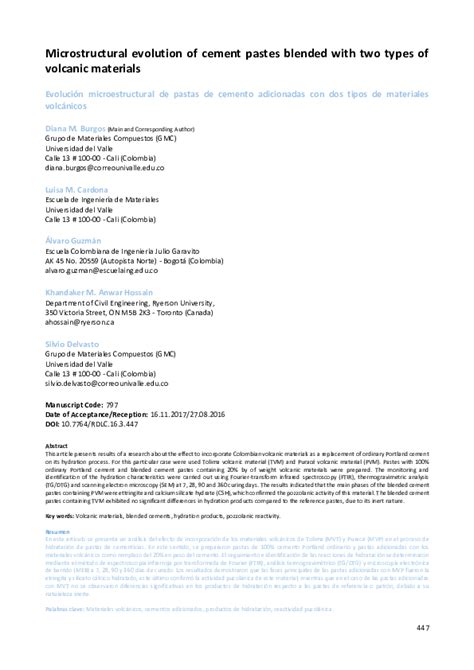 Pdf Microstructural Evolution Of Cement Pastes Blended With Two Types