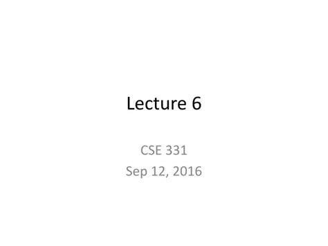 Ppt Lecture 6 Powerpoint Presentation Free Download Id9495212
