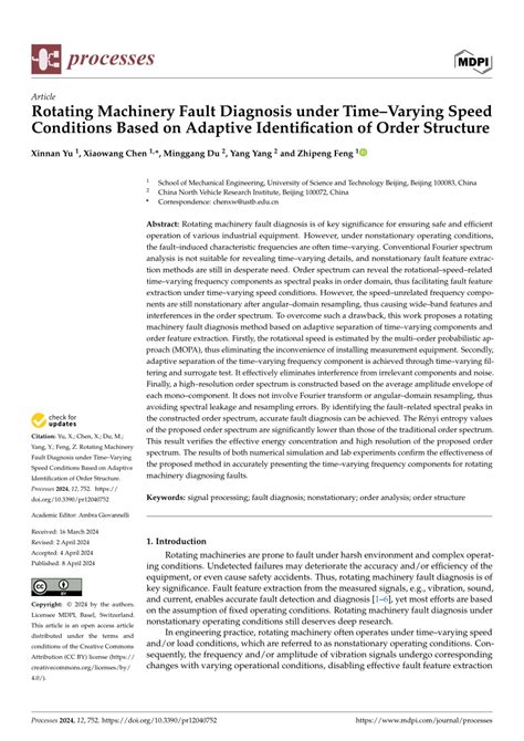 Pdf Rotating Machinery Fault Diagnosis Under Timevarying Speed