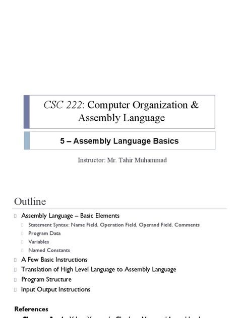 Assembly Language Topic Pdf Assembly Language Subroutine