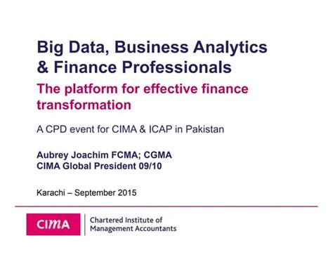 Ppt Bigdataanalyticsfinanceprofessionals Big Data Business Analytics