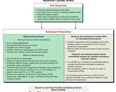 Aha 2010 Maternal Cardiac Arrest Algorithm Reproduced With