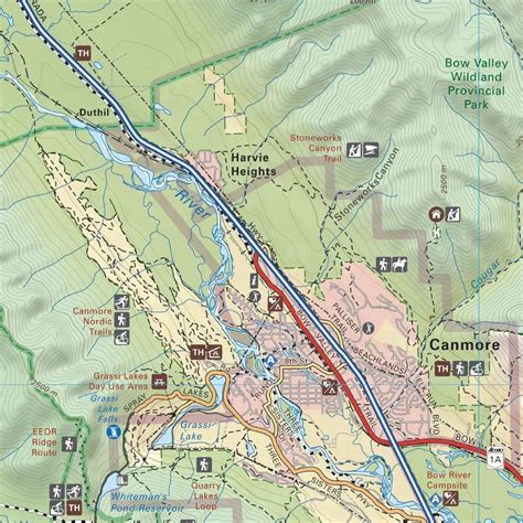 Backroad Maps Lake Minnewanka And Canmore Banff National Park Alberta
