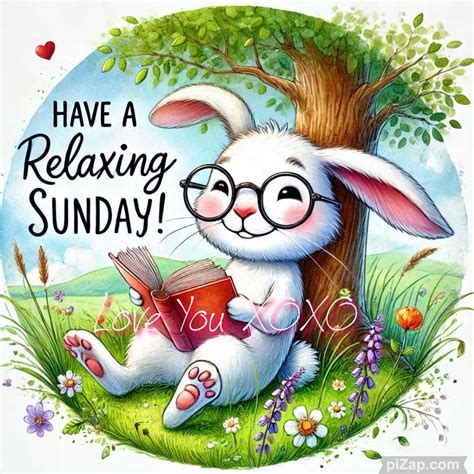 Relaxing Sunday  Have A Relaxing Sunday Sunday Bunny Cute Sunday