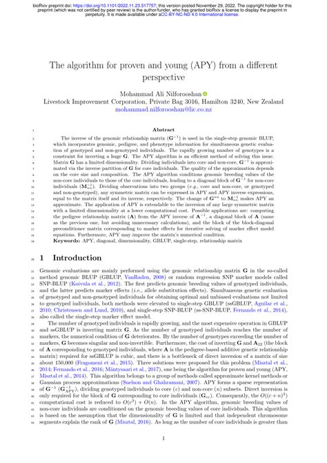 Pdf The Algorithm For Proven And Young Apy From A Different Perspective