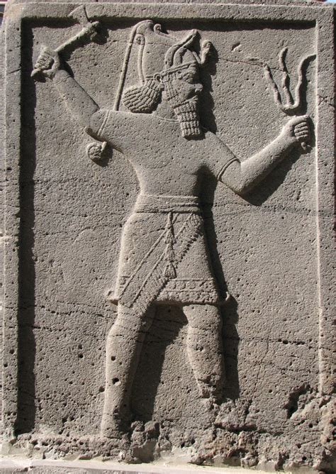 Teshub Decorating At A Hittite Temple Circa 3000bce Now At Museum