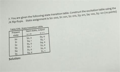 solved 7 you are given the following state transition