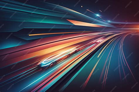 Premium Photo Colorful Abstract Background With Speed Of Light Motion