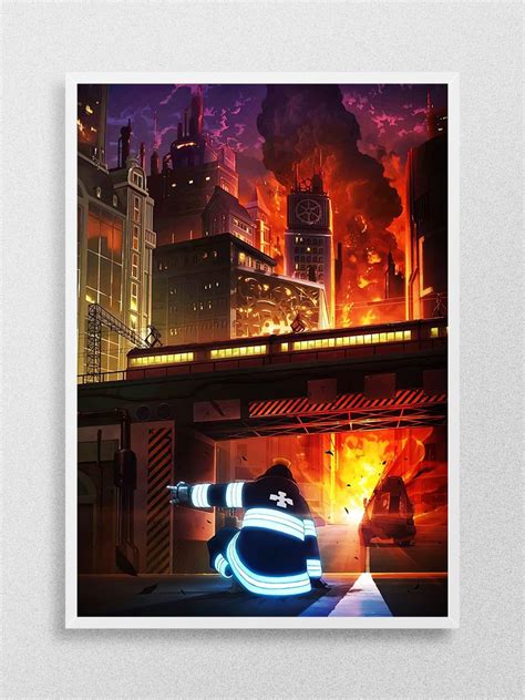 Fire Force Anime Poster Çerçevesiz Yüksek Kalite Anime Duvar Poster