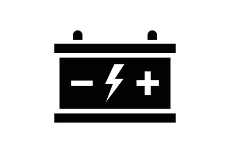 12v Battery Icon Vector