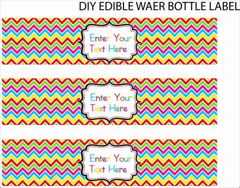 Downloadable Free Printable Water Bottle Labels Template Free