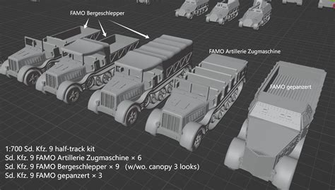 1 700 1 350 German Half Track Truck Kit Sdkfz 9 Famo Sdkfz 10 Sdk Modellbauray