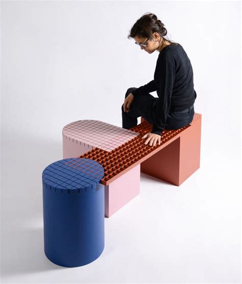 Urban Shapes Is A Colourful Geometric Bench By Nortstudio