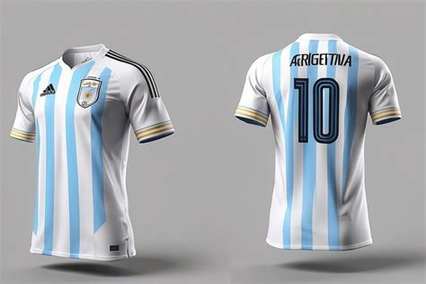3d Argentina Football Jersey Premium Ai Generated Image