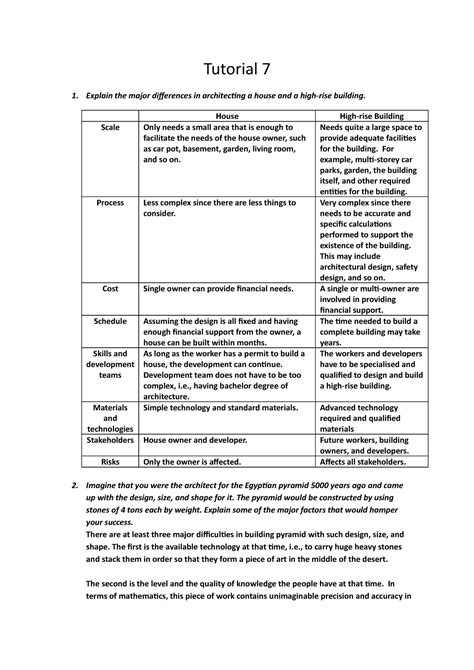 System Design And Methodologies Tutorial Work Tutorial 7 Tutorial 7 Explain The Major