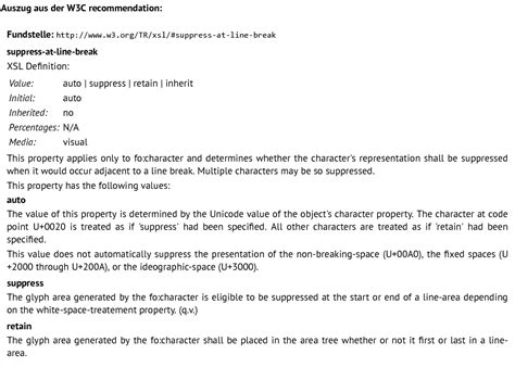 Xsl Fo Suppress At Line Break Data2type Gmbh