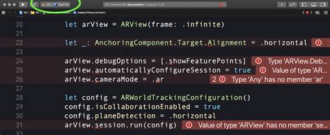 Ios Arkit Plane Detection Value Of Type Arview Has No Member