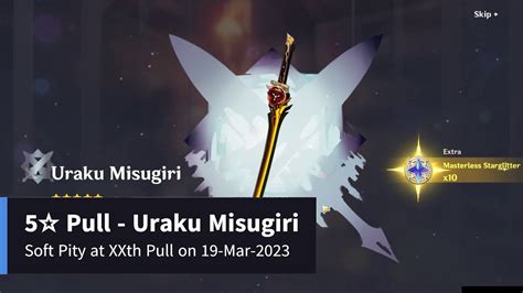 Genshin Impact Uraku Misugiri Summon Soft Pity Xxth Pull Youtube
