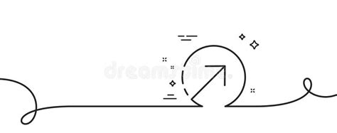 Direction Arrow Line Icon Arrowhead Continuous Line With Curl Vector