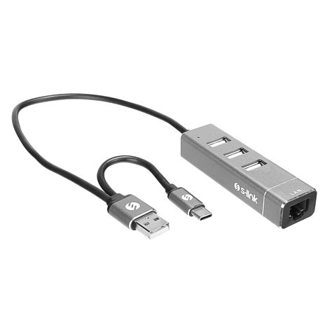 S Link Swv Usbc018 3 Port Usb2 0 Rj45 Typec Usb 10 100mbps Metal